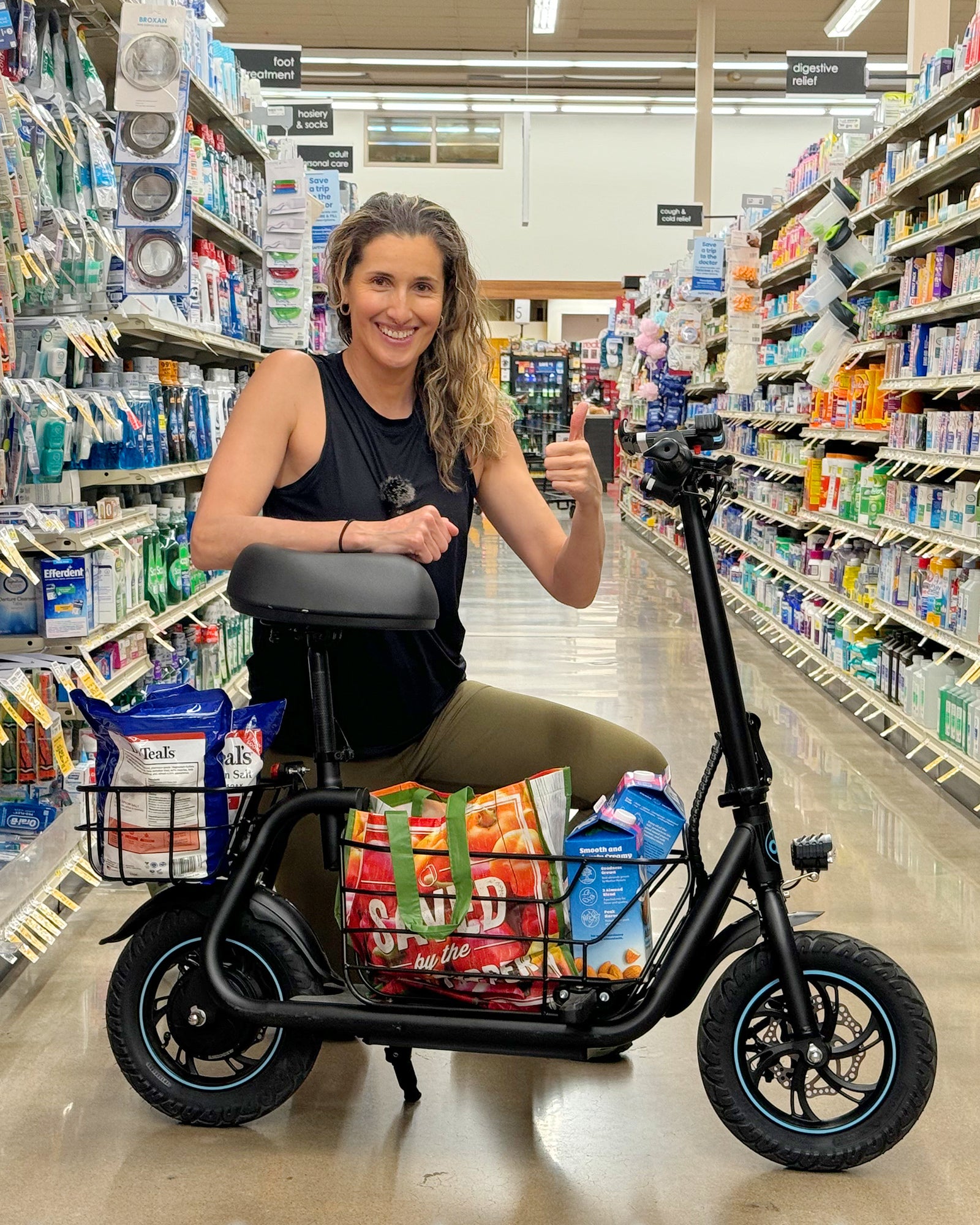 Gyroor C1S Electric Scooter with seat, Removable Dual Baskets - 550W M ...